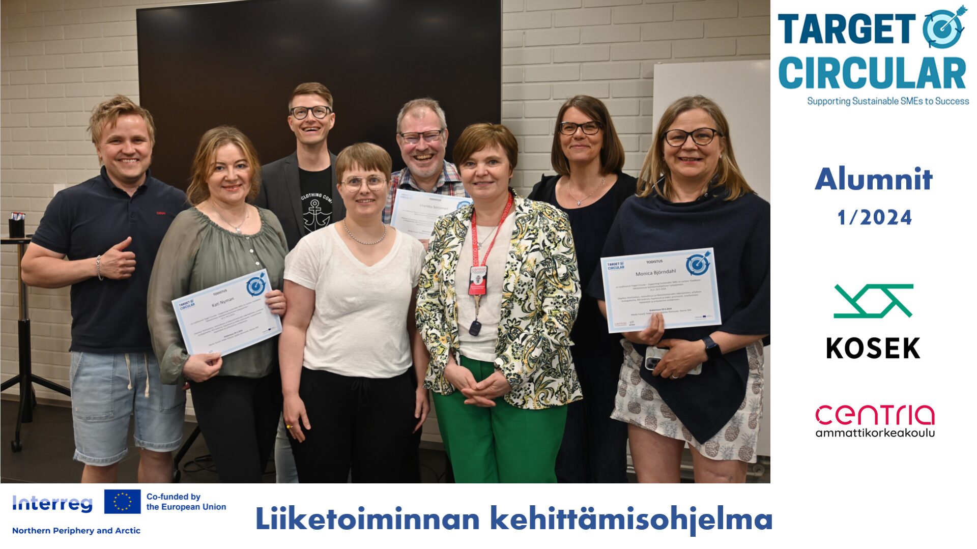 KOSEKin ja Centrian yhteisprojekti vastuullisen liiketoiminnan kehittämisen aiheessa on saanut ...